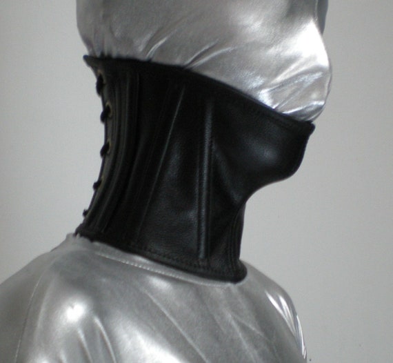 Real Cow Leather Overchin Neck Corset - Etsy