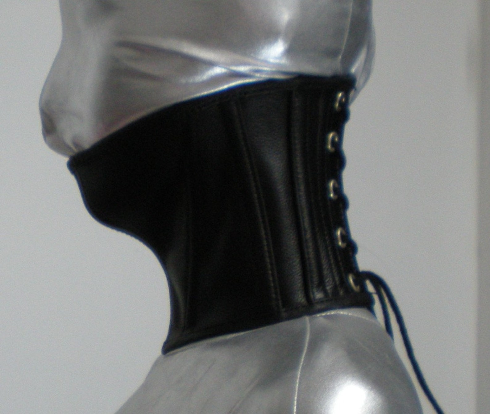 Real Cow Leather Overchin Neck Corset - Etsy