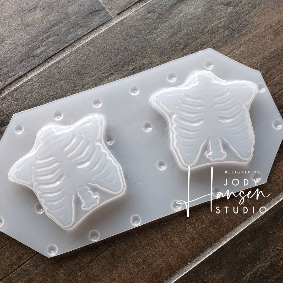 Skeleton Ribs Pallet Mold Small Mold Soap Mold Wax Mold Resin Mold ...