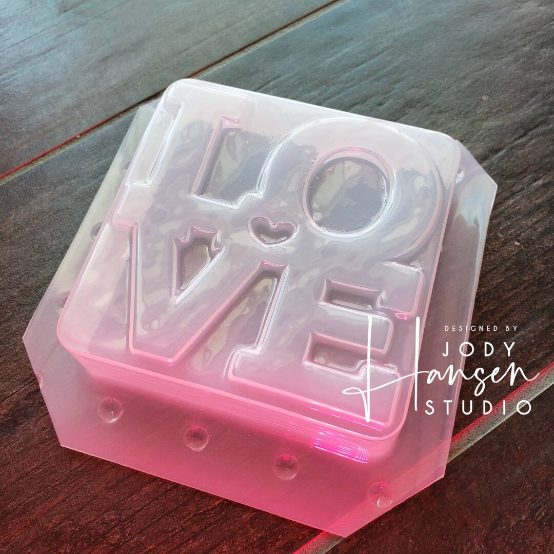 Love Square Mold | Bath Bomb Mold | Soap Mold | Wax Mold | Plastic Mold ...