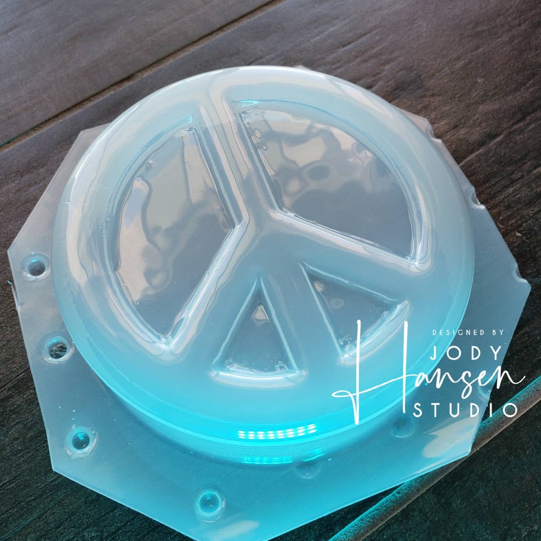 Peace Sign Mold Bath Bomb Mold Soap Mold Wax Mold Plastic Mold ...