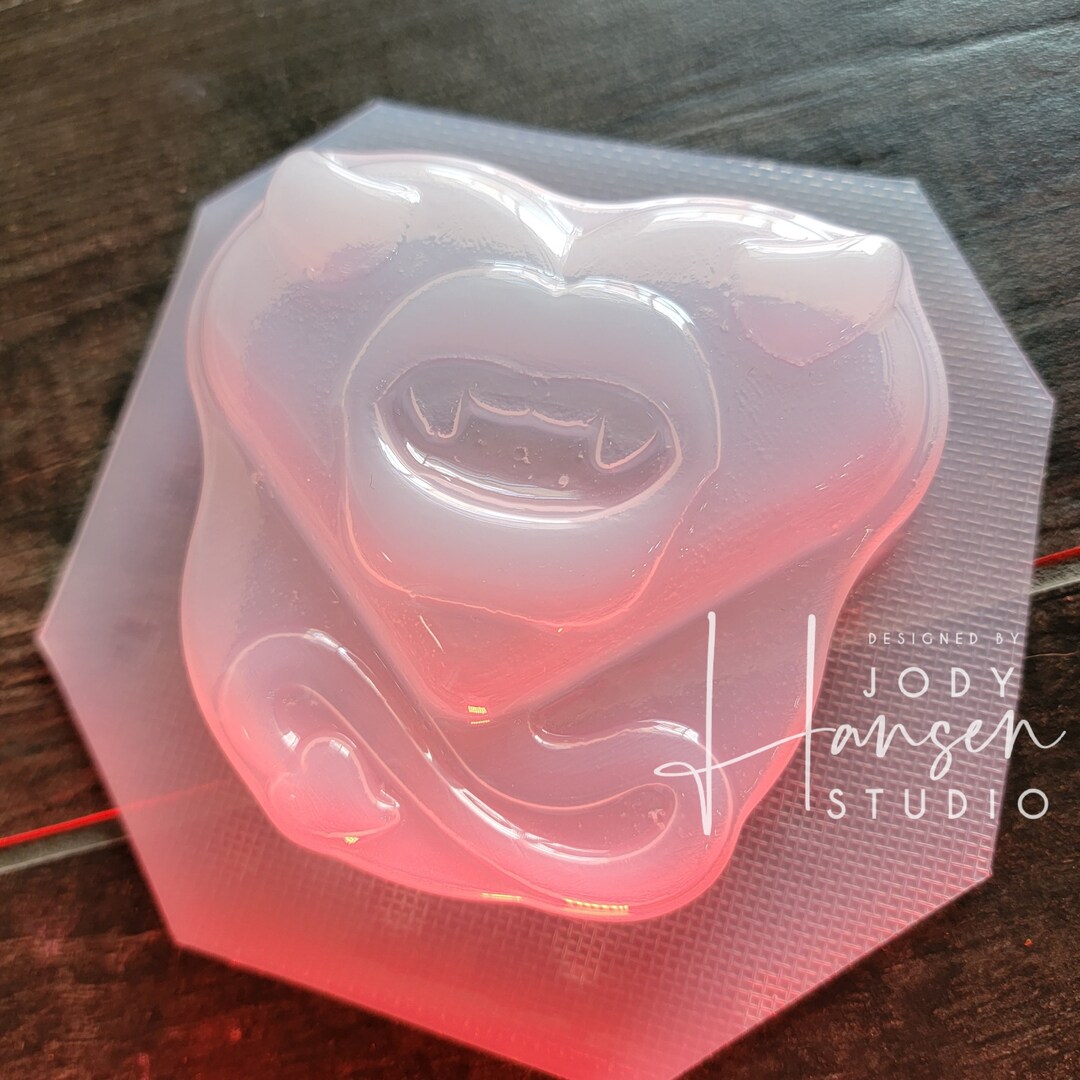 Vampire Devil Heart Mold | Bath Bomb Mold | Soap Mold | Wax Mold ...