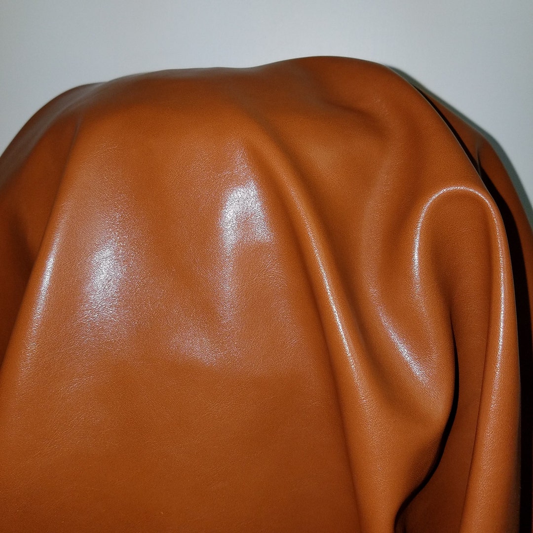 Cognac Tan Faux Vegan {peta Approved} Leather Pleather Sold by the Yard ...