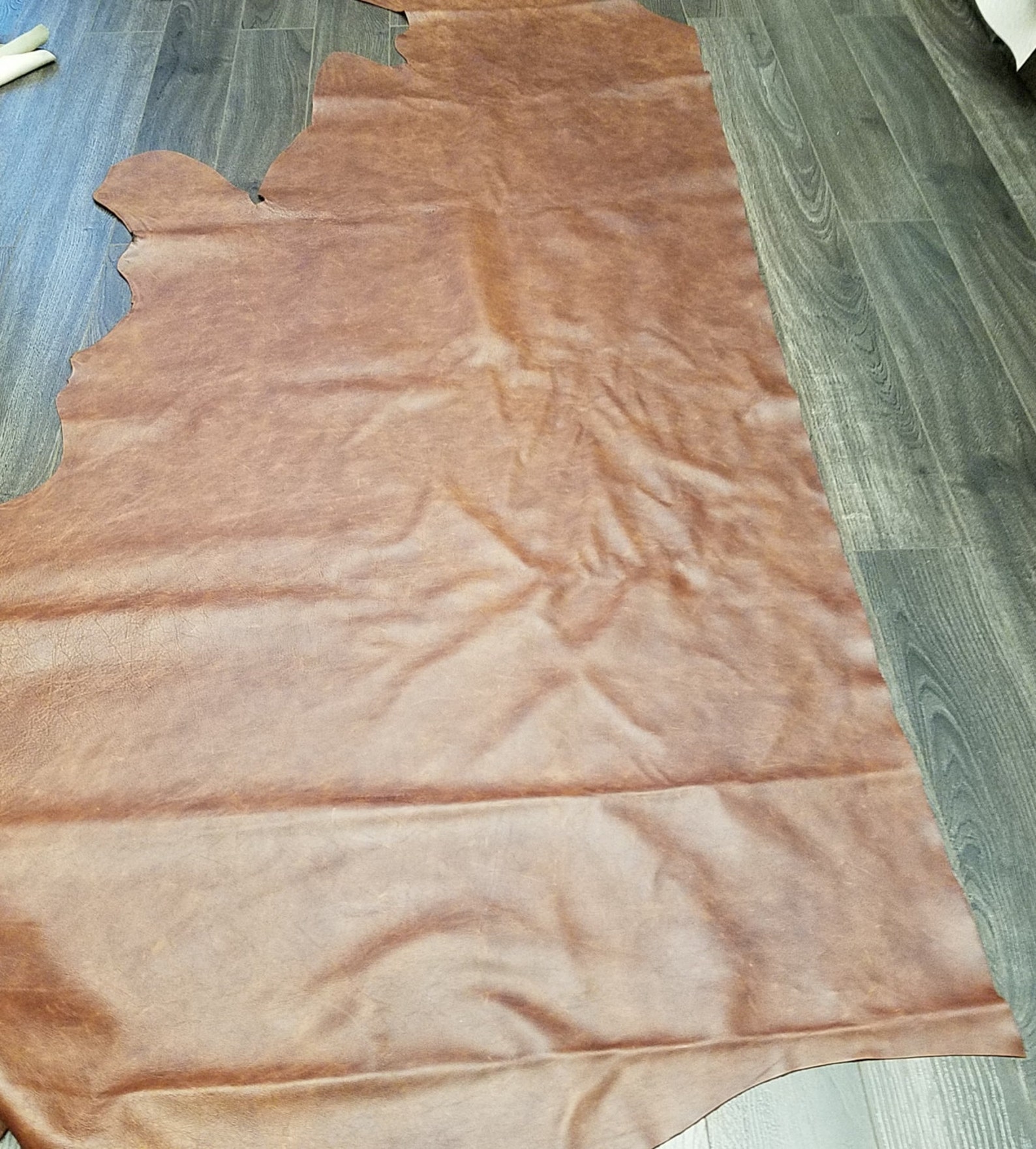 Leather Cognac Tan Cuoio Upholstery "old English" Natural Cowhide ...