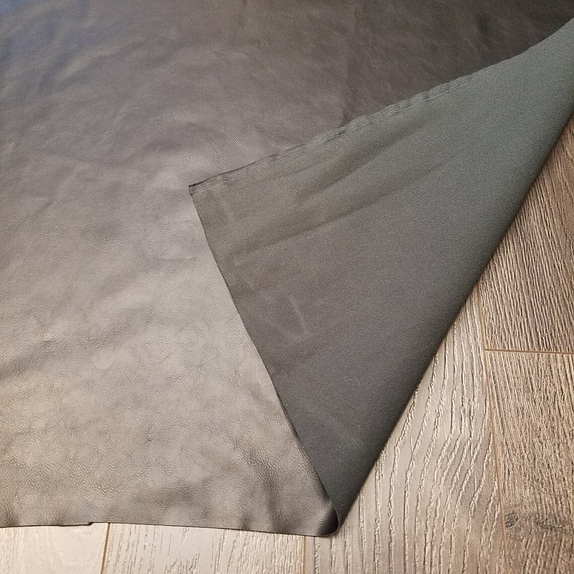 Black Faux Leather Smooth Pleather Sold by the Yard 36 Inches X 54 ...