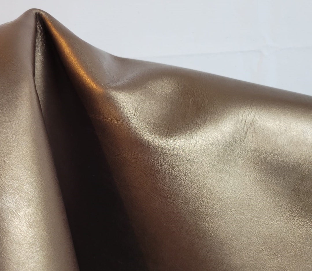 Cuero de vaca de lujo perlado metalizado dorado miel de 60 dólares ...