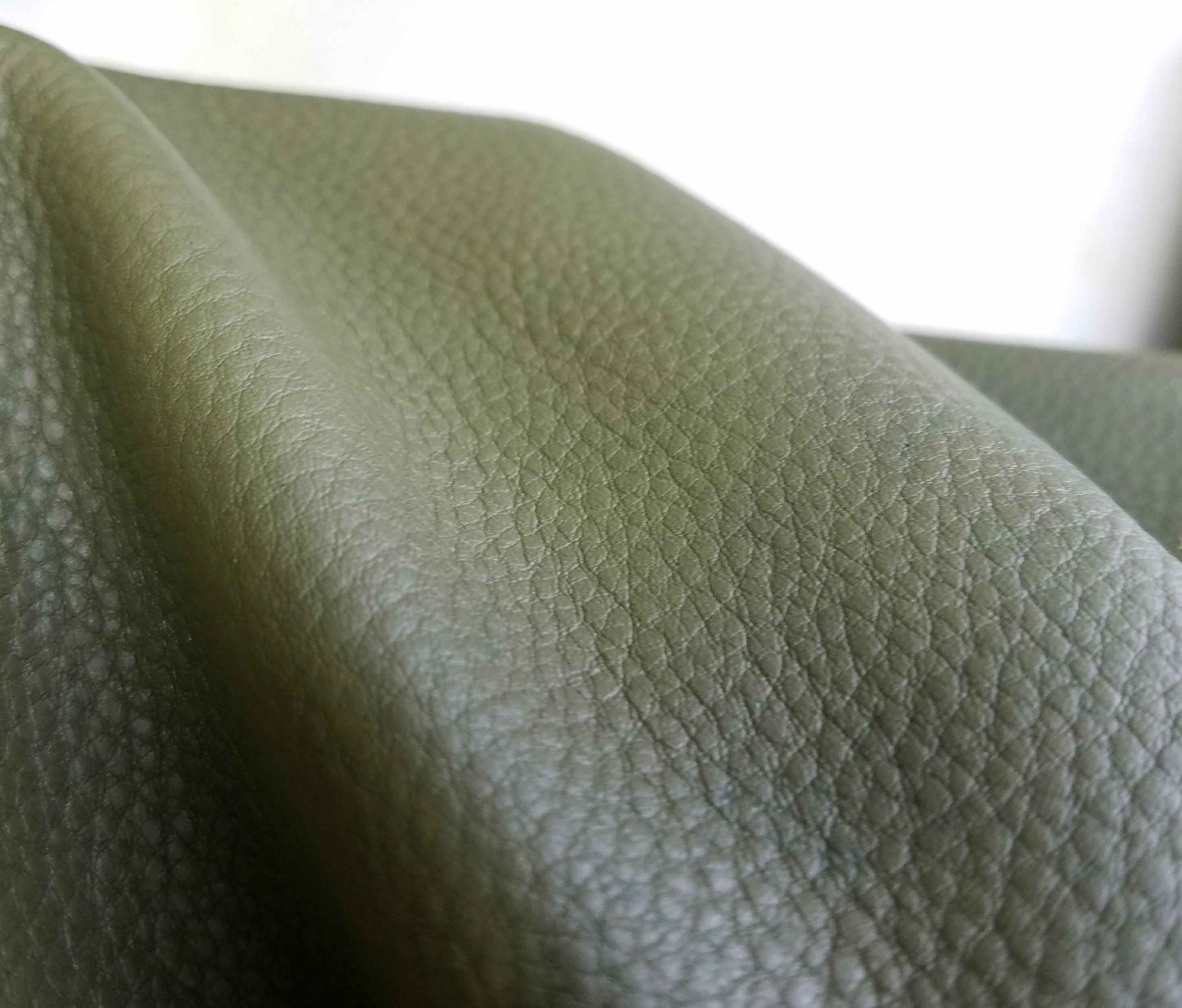 Leather 18-20 sq.ft Green nappa fullgrain naturally tumbled grain 2.5 ...