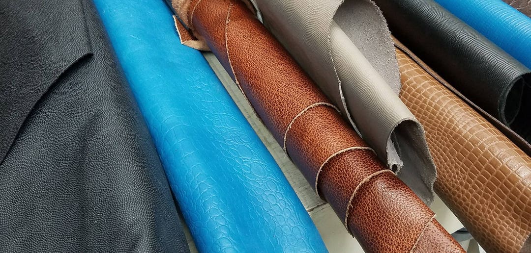 Leather 15-24 Sq.ft Various Colors of Embossed Cowhide Leather 2.5-3.0 ...