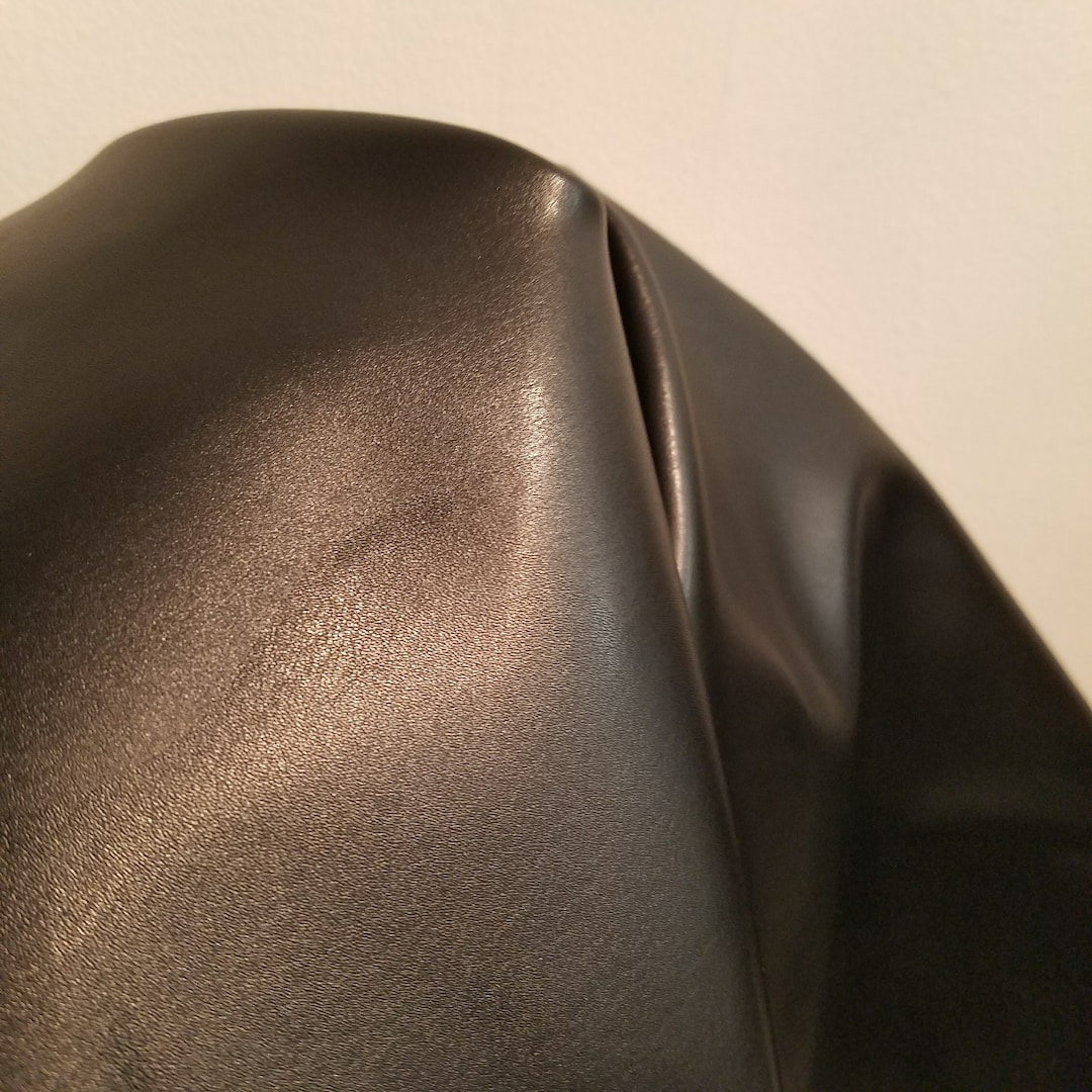 Black Faux Smooth Nappa Vegan {peta Approved} Leather or Pleather Faux ...
