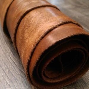 Leather Cutting Skin Cow Hide Tan Cognac Brown Oil Pullup Italian Soft ...