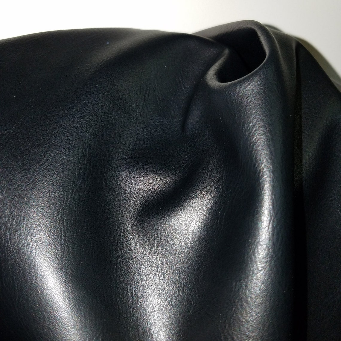 Black Faux Leather Smooth Pleather Sold by the Yard 36 Inches X 54 ...