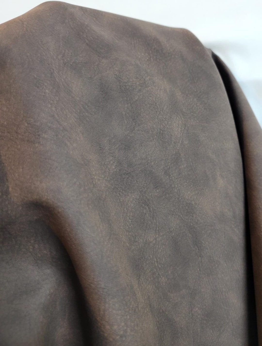 Cafe Brown Tumbled Nubuck 2 Tone {peta-approved}vegan Faux Leather ...