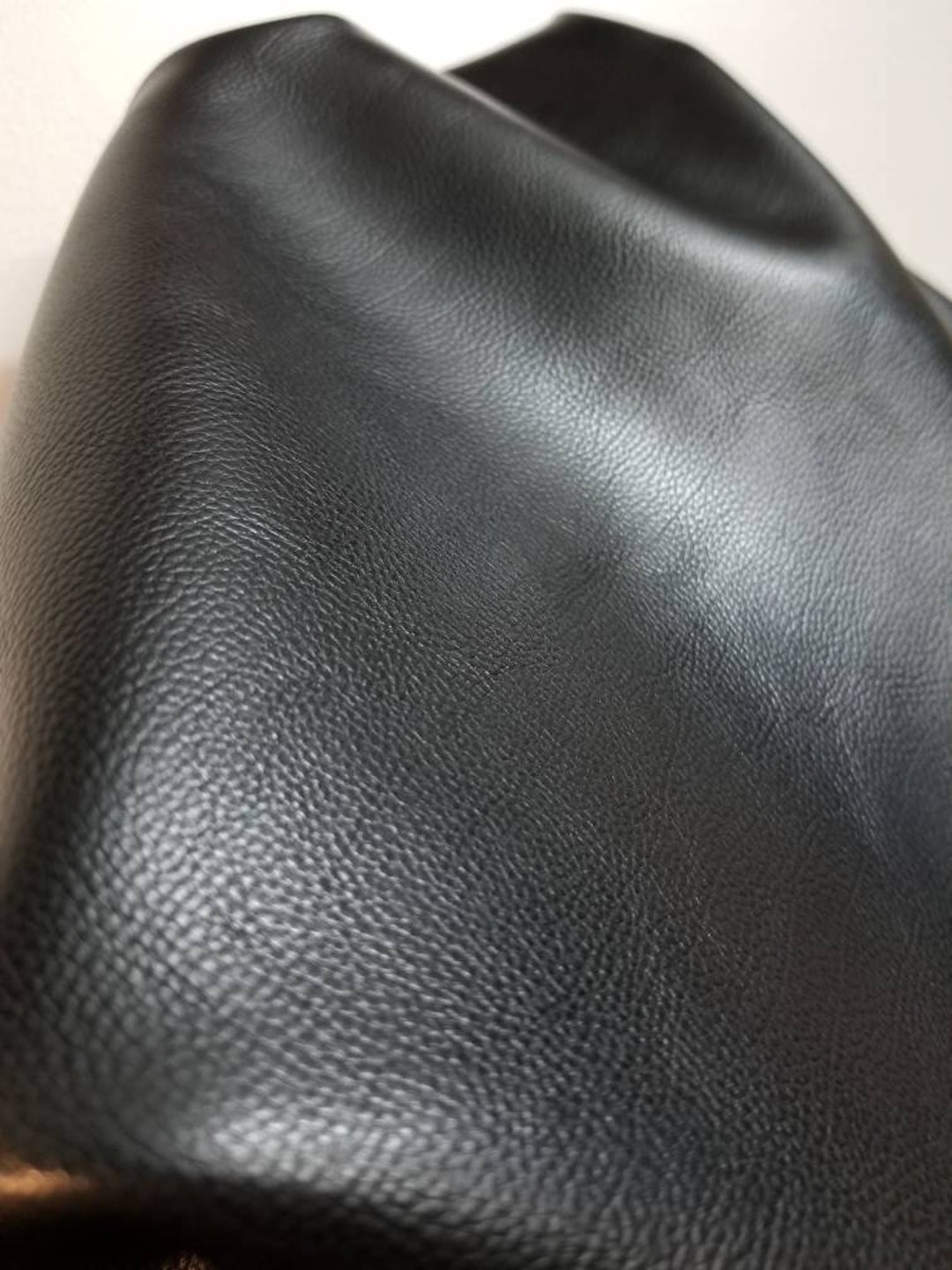 Black Pebble Grain {peta-approved} Vegan Leather Handbag Upholstery ...