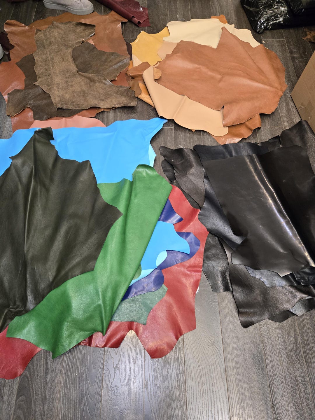Leather at Least 5 to 7 Sq.ft. Various Colors of Goatskin 1.5 -2.0 Oz ...