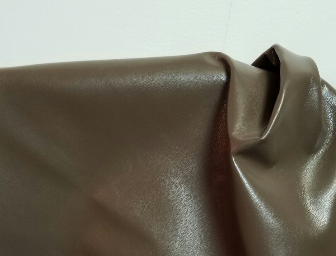Taupe Brown Goatskin Smooth Kidskin 4-6 Sq.ft 1.5- 2.0 Oz Thin Topgrain ...