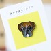 Boxer Enamel Pin Dark Pied Boxer Dog Enamel Pin Puppy Pin Hard Enamel ...