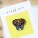 Boxer Enamel Pin Dark Pied Boxer Dog Enamel Pin Puppy - Etsy