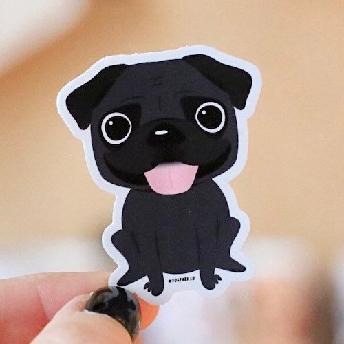 Mini Pug Sticker Pug Sticker Pug Decal Waterproof Vinyl | Etsy