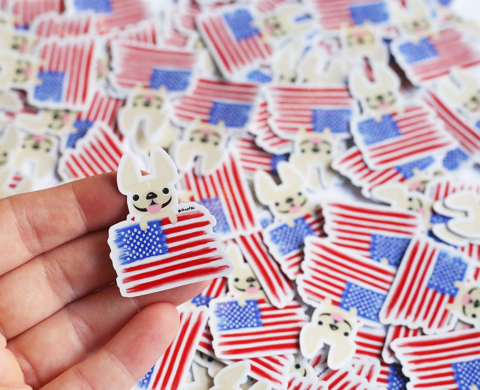 Mini USA Flag Sticker Waterproof Vinyl Decal Mini Sticker | Etsy