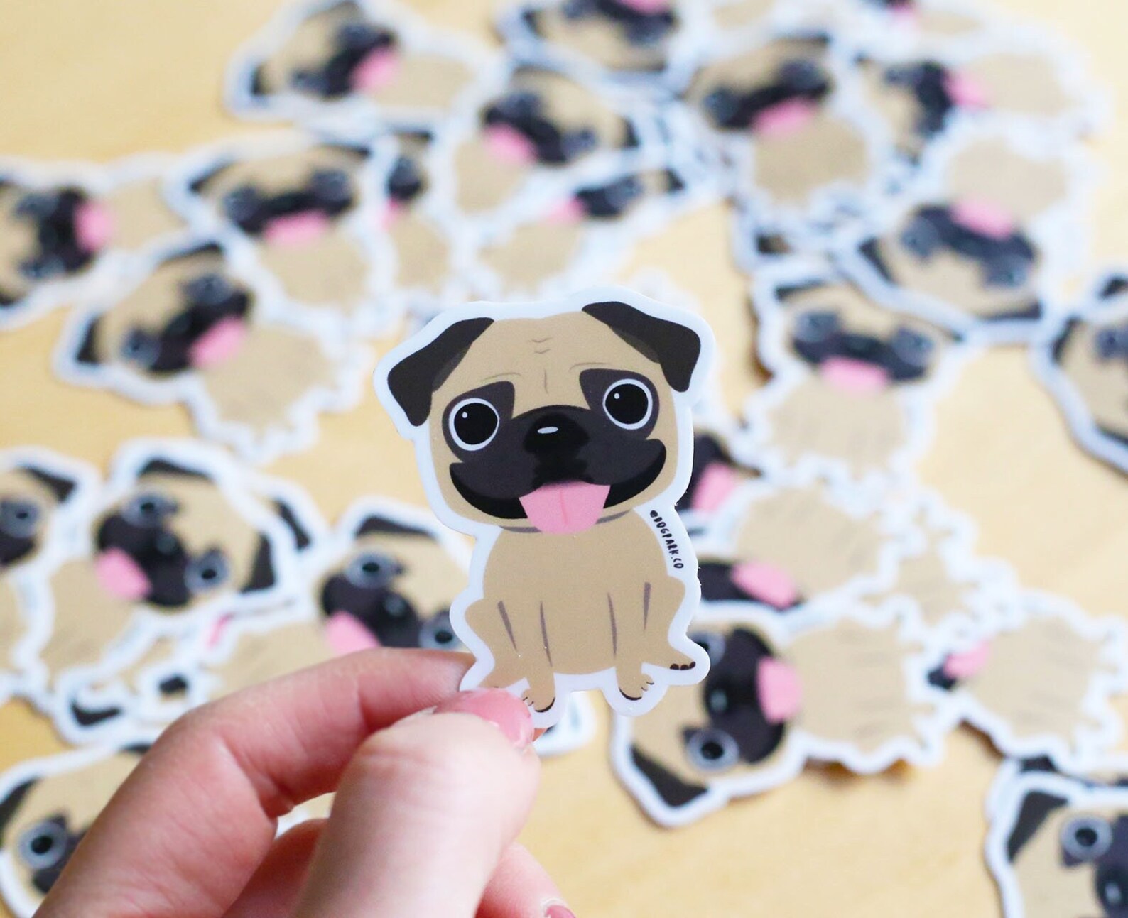 Mini Pug Sticker Pug Sticker Pug Decal Waterproof Vinyl - Etsy