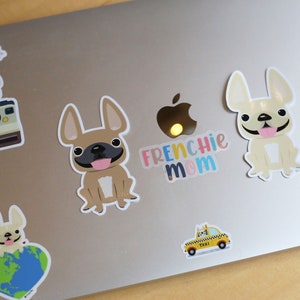 Frenchie Mom Sticker Clear WATERPROOF Sticker, French Bulldog Sticker ...