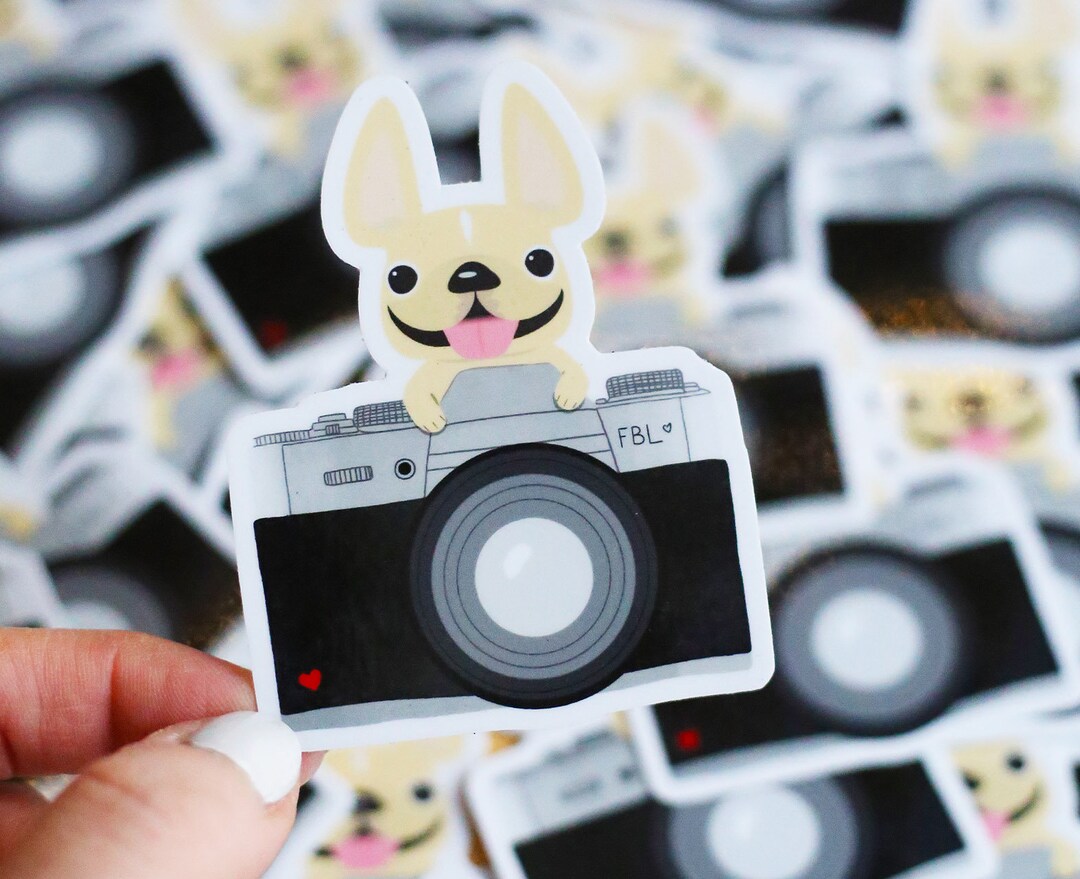 French Bulldog Camera Sticker Waterproof Sticker French - Etsy