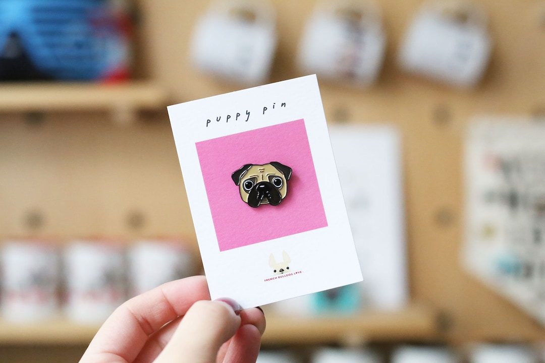 Pug Enamel Pin Pug Gifts Dog Enamel Pin Puppy Pin Hard Enamel Pin Pug ...