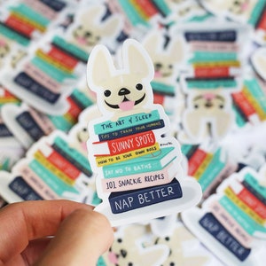 Books Sticker Waterproof Sticker French Bulldog Sticker Frenchie ...