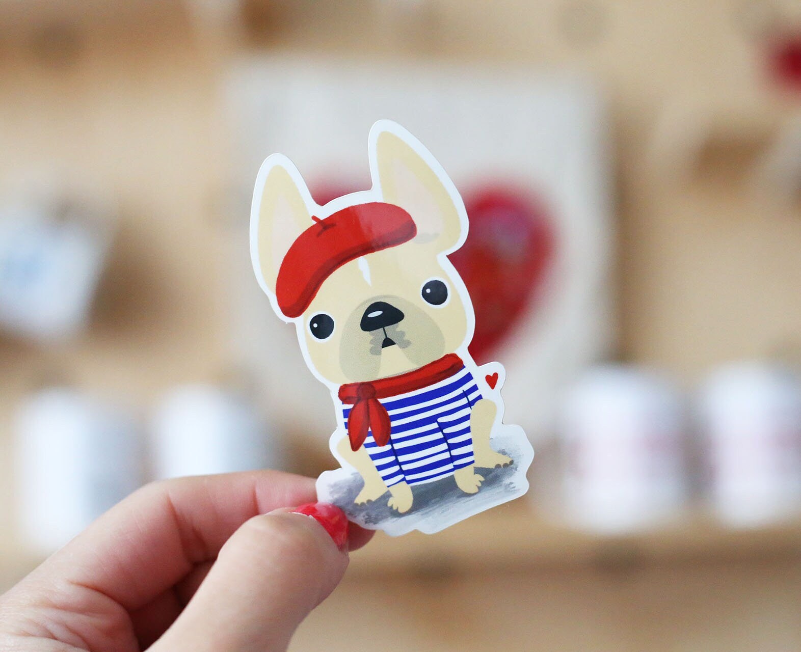 French Bulldog Sticker Paris Frenchie Waterproof Vinyl - Etsy