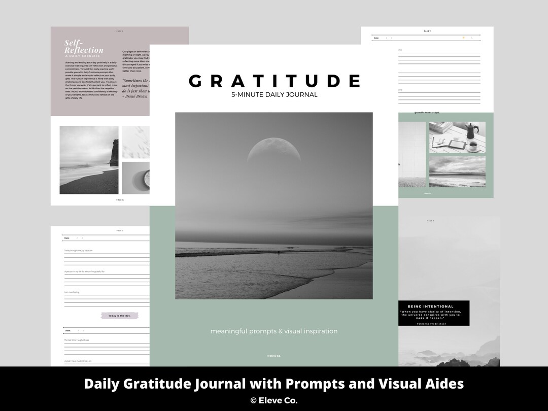 Printable 5-minute Gratitude Journal With Daily Prompts| 28 Day PDF ...