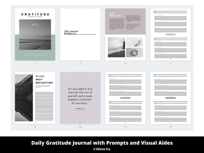 Printable 5-minute Gratitude Journal With Daily Prompts| 28 Day PDF ...