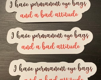 Bad Attitude Sticker - Etsy
