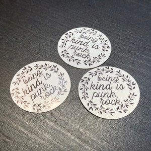 Being Kind is Punk Round Sticker, Kindness is Punk! - Etsy