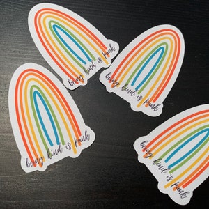 Being Kind is Punk Rainbow Sticker, Kindness - Etsy