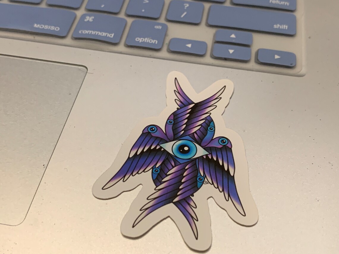 Seraph Traditional Tattoo Style Art Sticker, True Form Angel ...