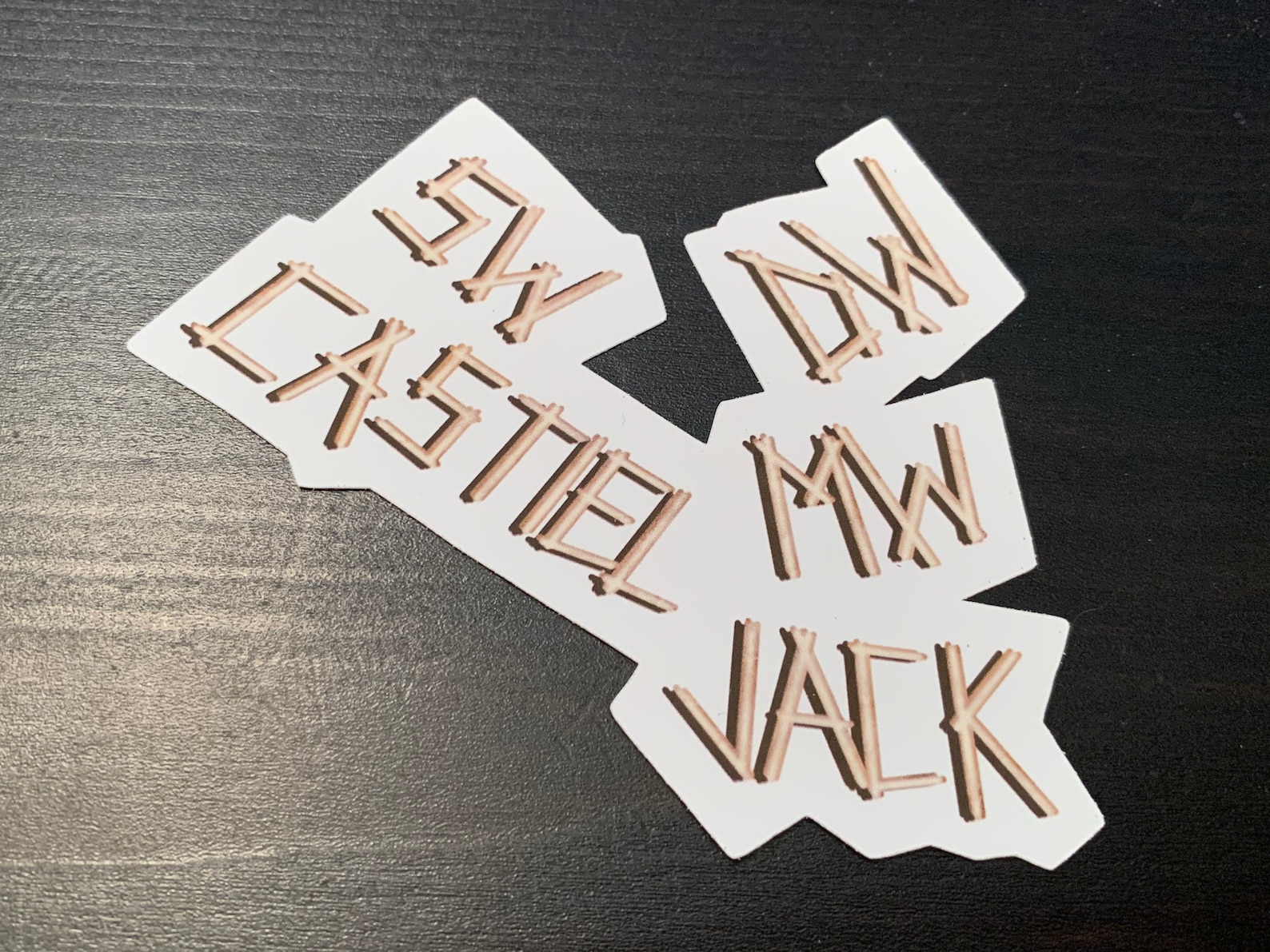 Supernatural Inspired Names/initials Carving Sticker, Castiel, Sam and ...