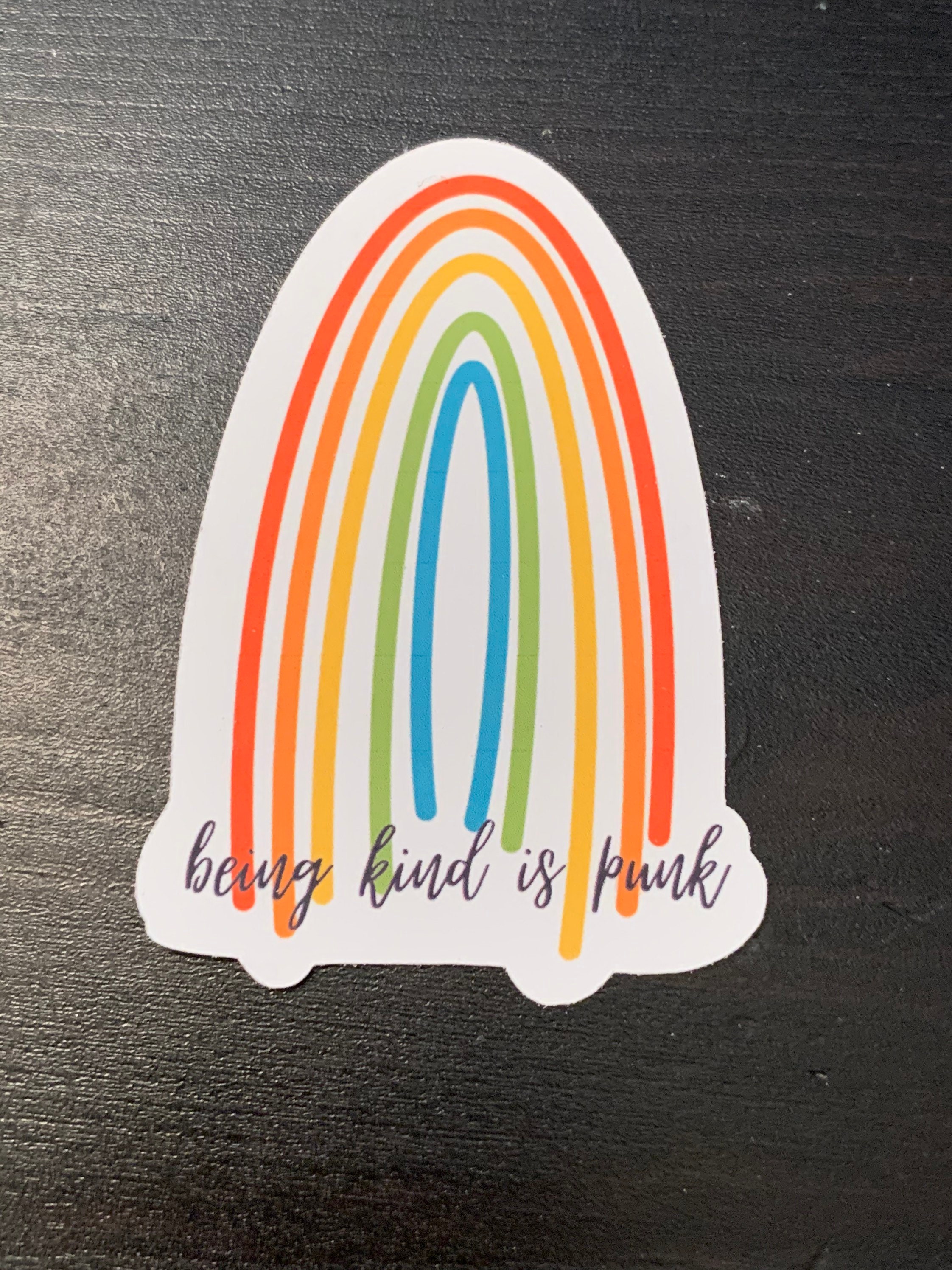 Being Kind is Punk Rainbow Sticker Kindness - Etsy