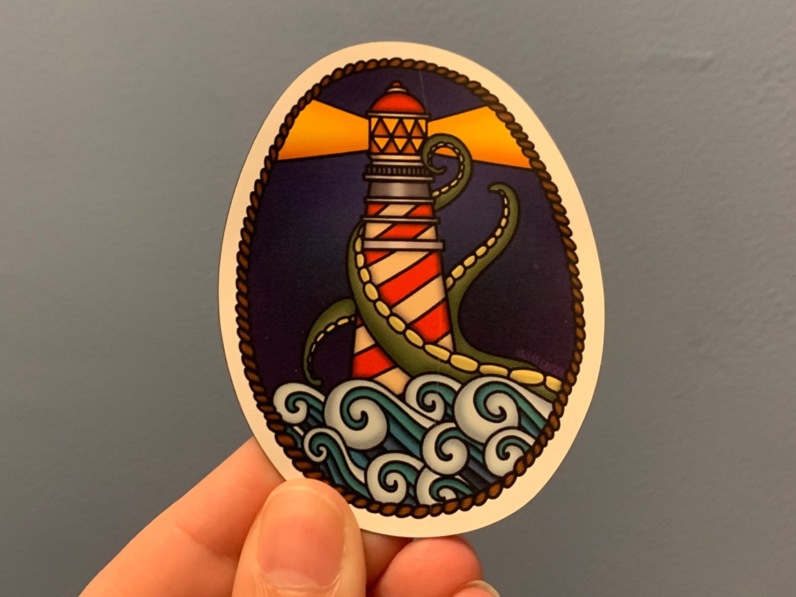 MAGNET: the Lighthouse and the Kraken OFMD Magnets - Etsy
