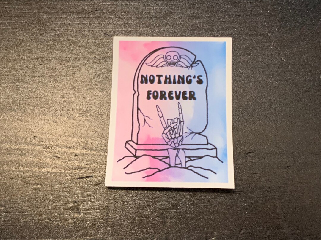 Nothing’s Forever Tombstone Traditional Tattoo Style Art Sticker ...