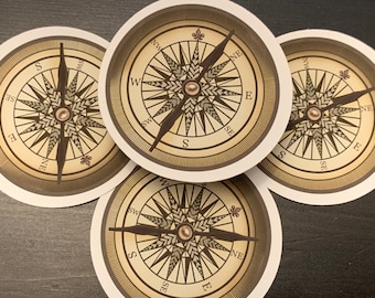 Compass Nautical Star North South East West Vinyl Decal - Etsy