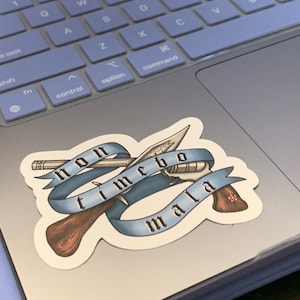 Non Timebo Mala Traditional Tattoo Style Sticker, Supernatural Inspired ...