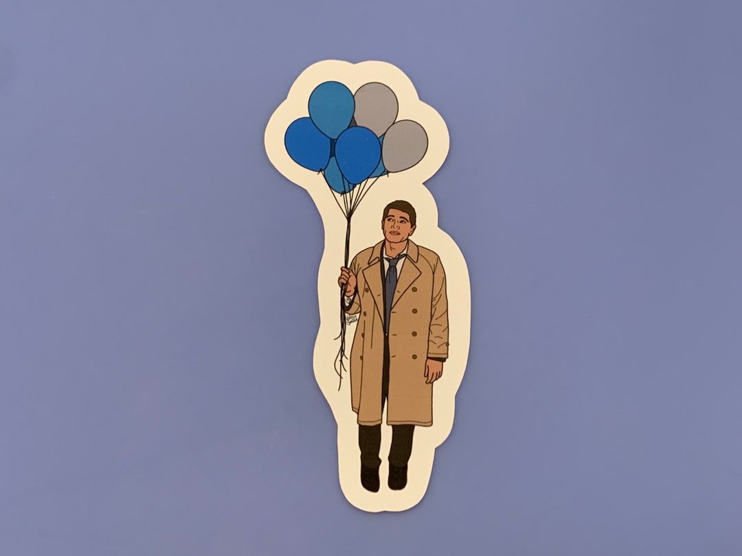 Castiel Birthday Balloons Stickers, Supernatural Inspired Sticker, Cas ...