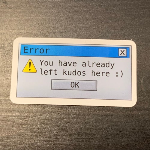 Pop-up Error Message: Oh. /oh./ Stickers Fan Fiction Fan - Etsy