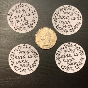 Being Kind is Punk Round Sticker, Kindness is Punk! - Etsy