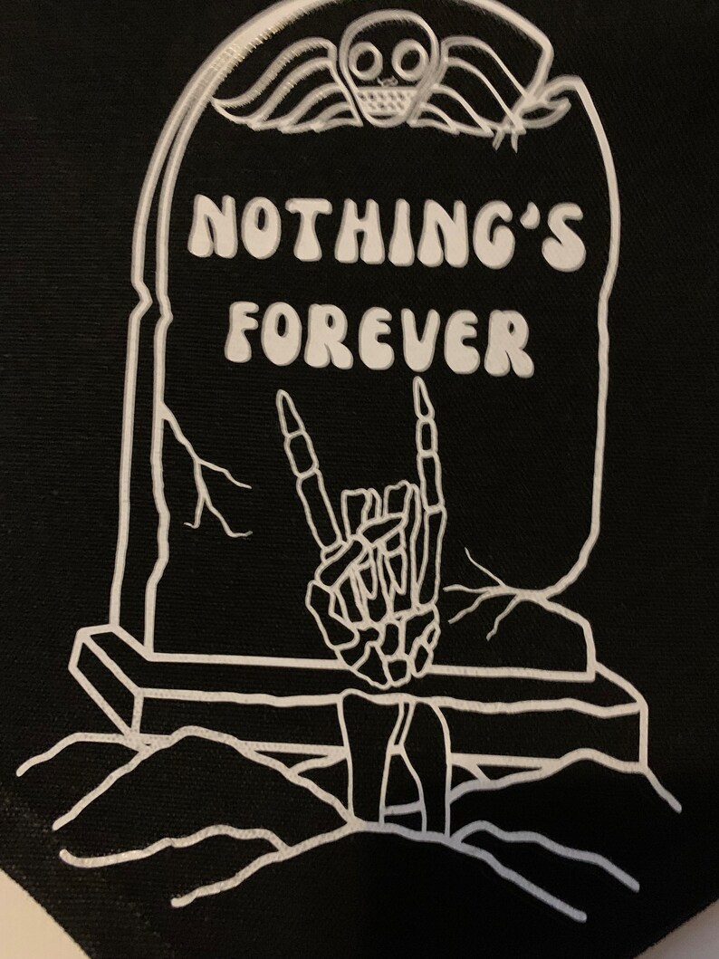 Nothing's Forever Tombstone Canvas Banner Tattoo Style - Etsy