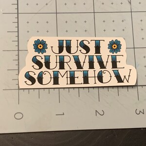 Survive Somehow Stickers, Tattoo Style Art, Walking Dead Inspired, JSS ...
