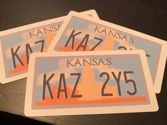 Supernatural Inspired License Plate Stickers, CNK 80Q3 and KAZ 2Y5, Sam ...