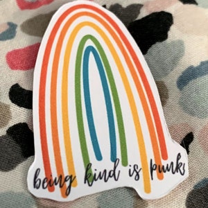 Being Kind is Punk Rainbow Sticker, Kindness - Etsy