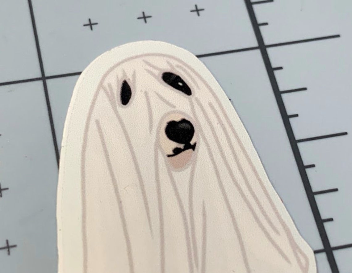 Ghost Dog Sticker, Bed Sheet Ghost, Spooky Pupper, Ghost Challenge ...