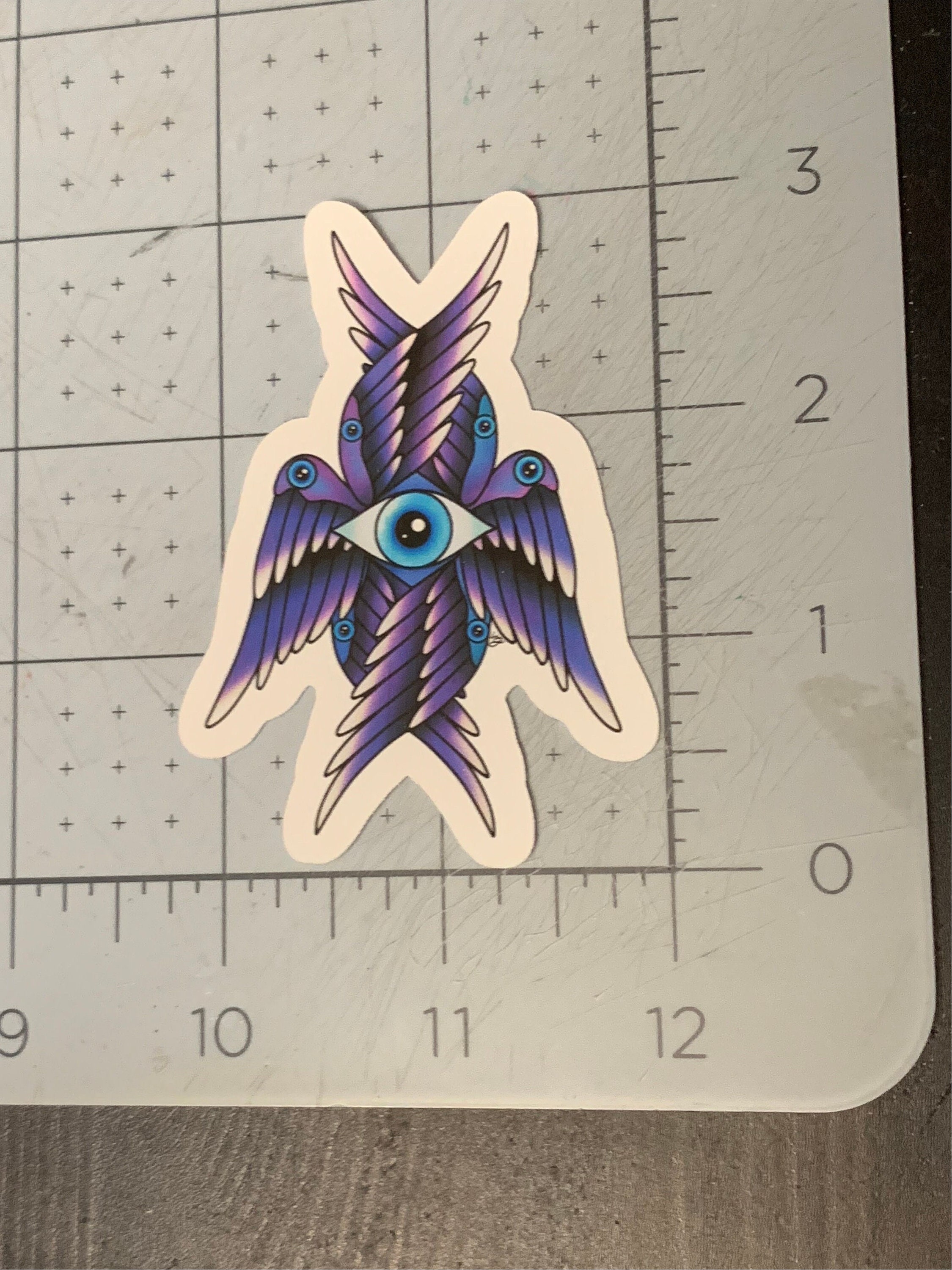 Seraph Traditional Tattoo Style Art Sticker, True Form Angel ...